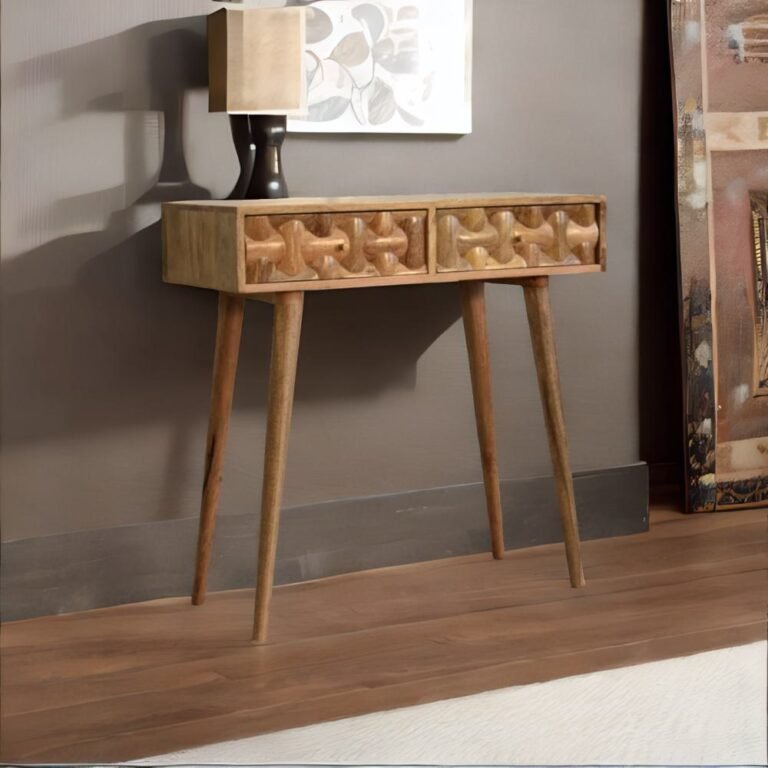 Colonial Console Table in Mango Wood . - Jodhpur Wood
